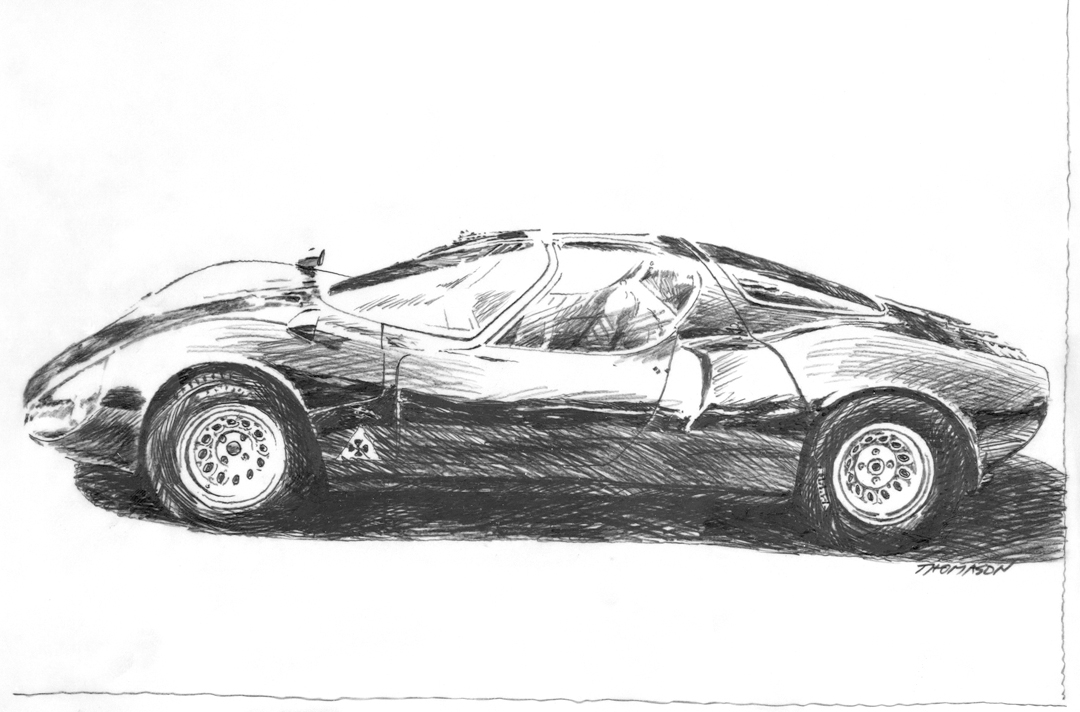 Automotive Art - Wally Thomason's "Stradale"