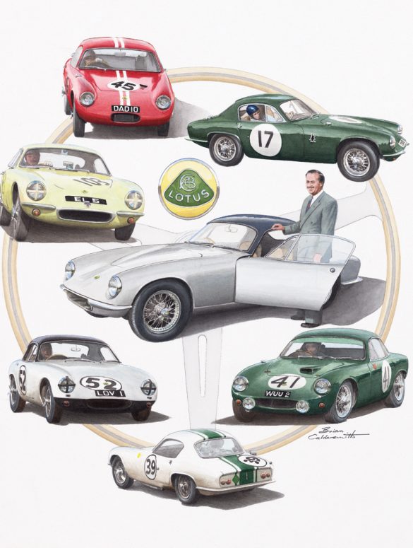 Automotive Art - Brian Caldersmith's "Colin Chapman’s Lotus Elite"