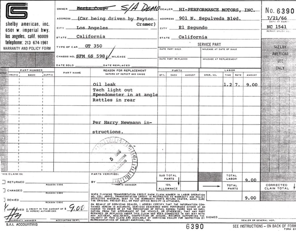 1966 Shelby GT350H - The Hertz Rent-a-Racer