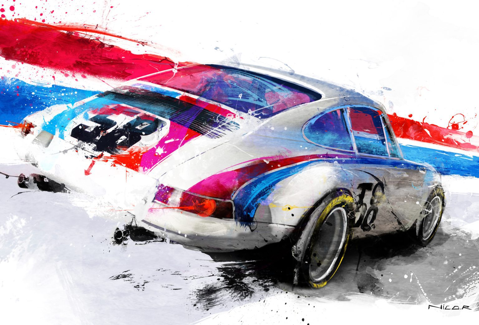 Automotive Art - Nicolas Rousselet's "Brumos 58"