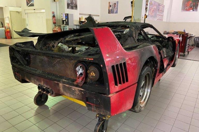 Ferrari F40 That Burned In February Getting A Full Restoration
