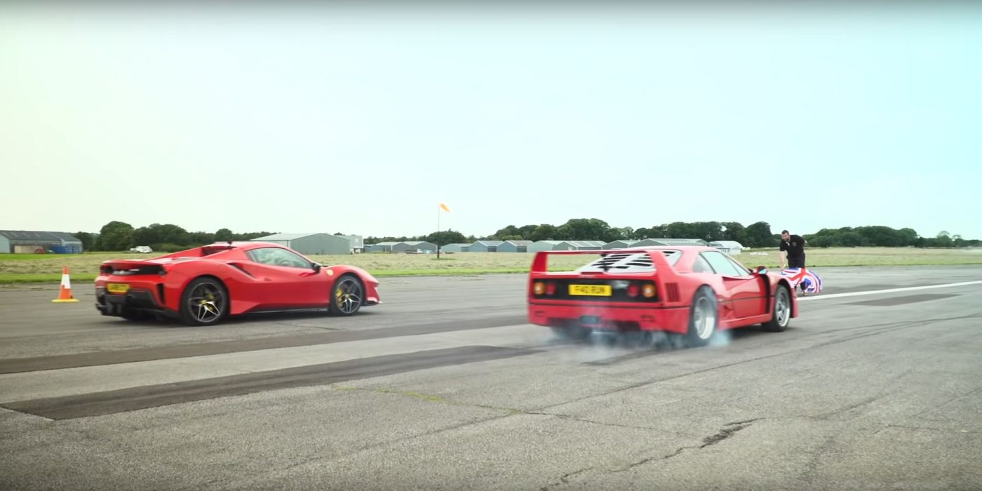 An Awesome Drag Race: Ferrari 488 Pista Spider VS F40 | SuperCars.net