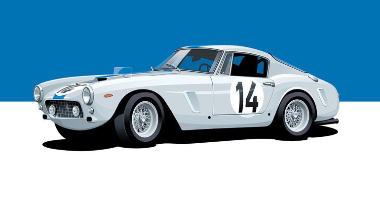 Automotive Art - Arthur Schening's 1961 Ferrari 250 GT SWB