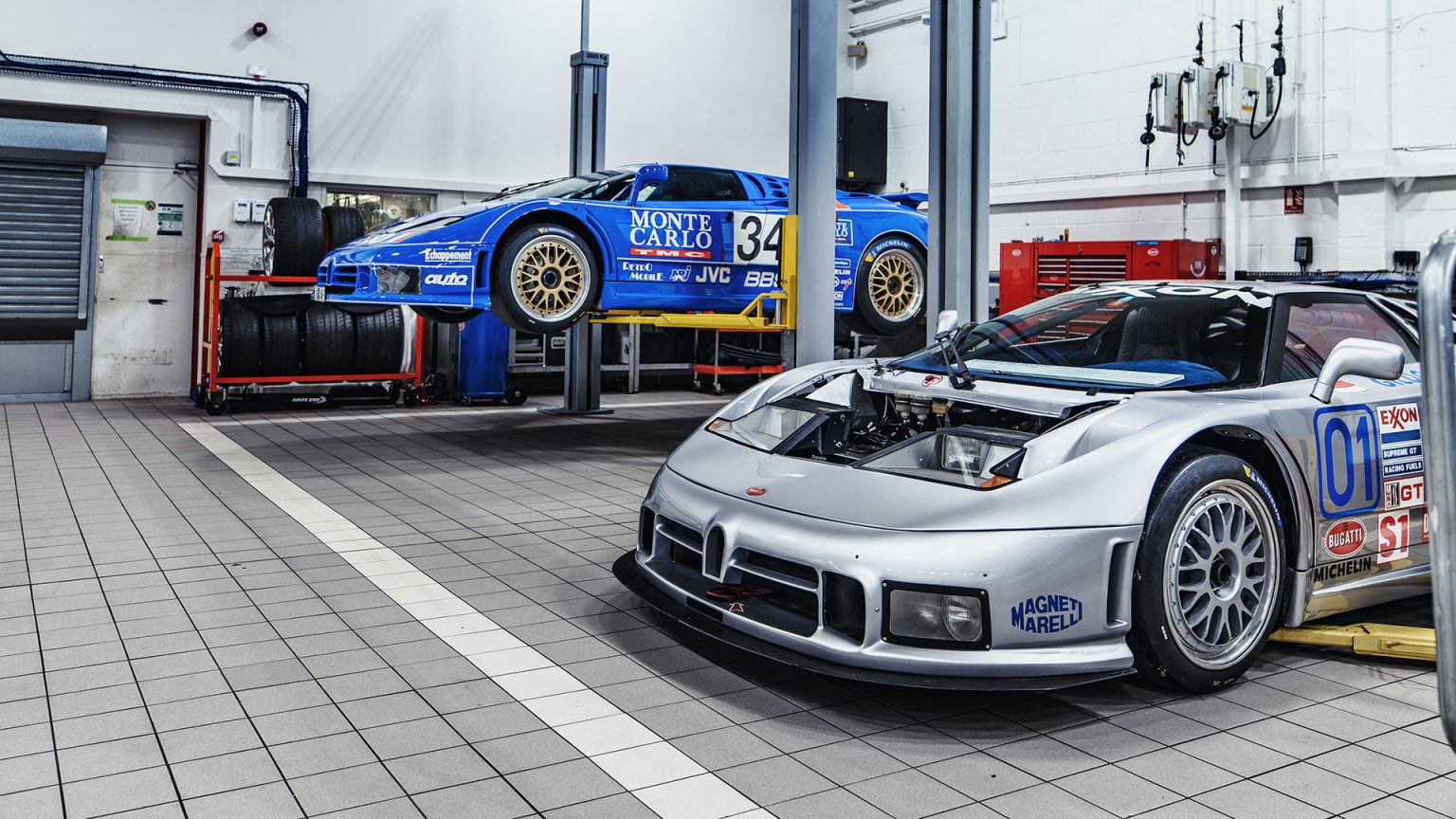 Two unique Bugatti EB110s