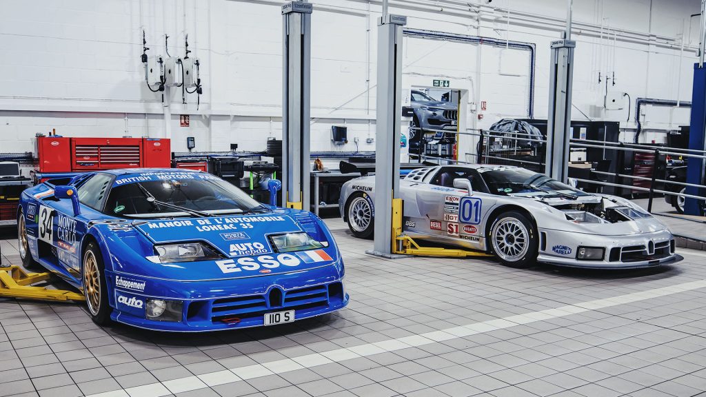Two unique Bugatti EB110s