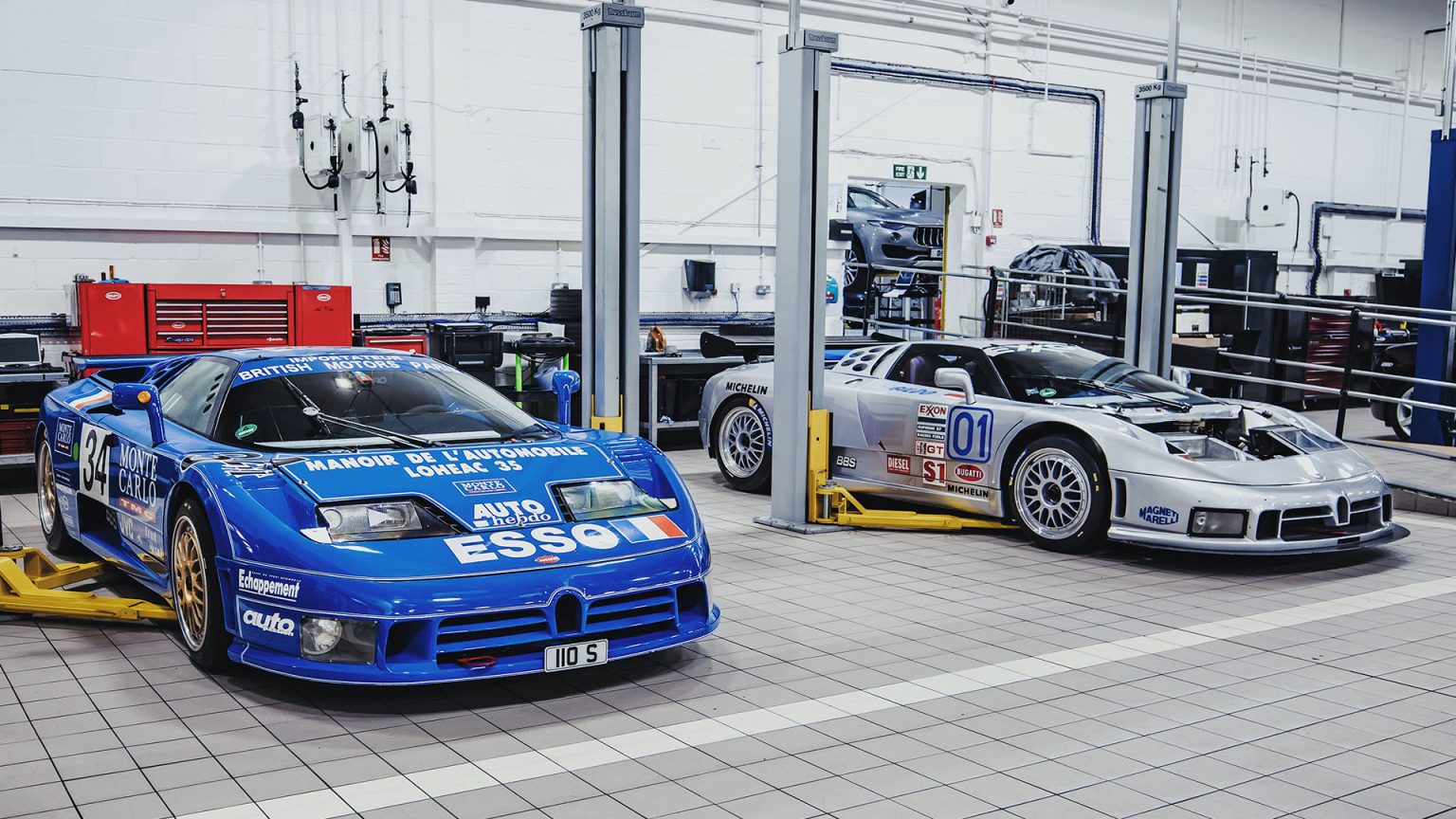 Two unique Bugatti EB110s