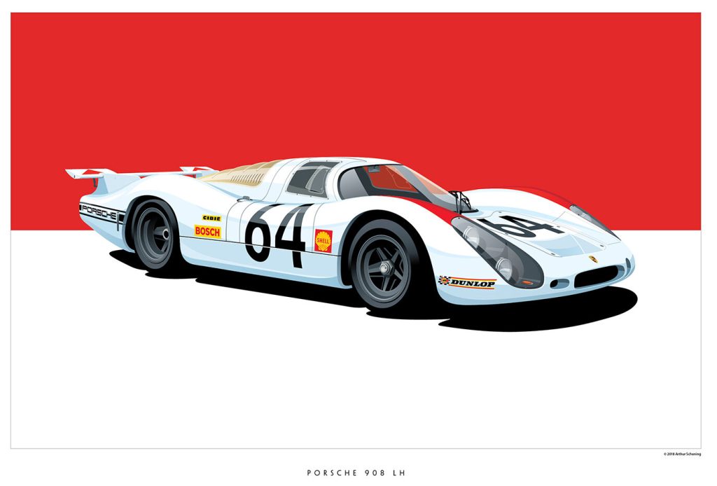 Automotive Art – Arthur Schening's 1968 Porsche 908 LH