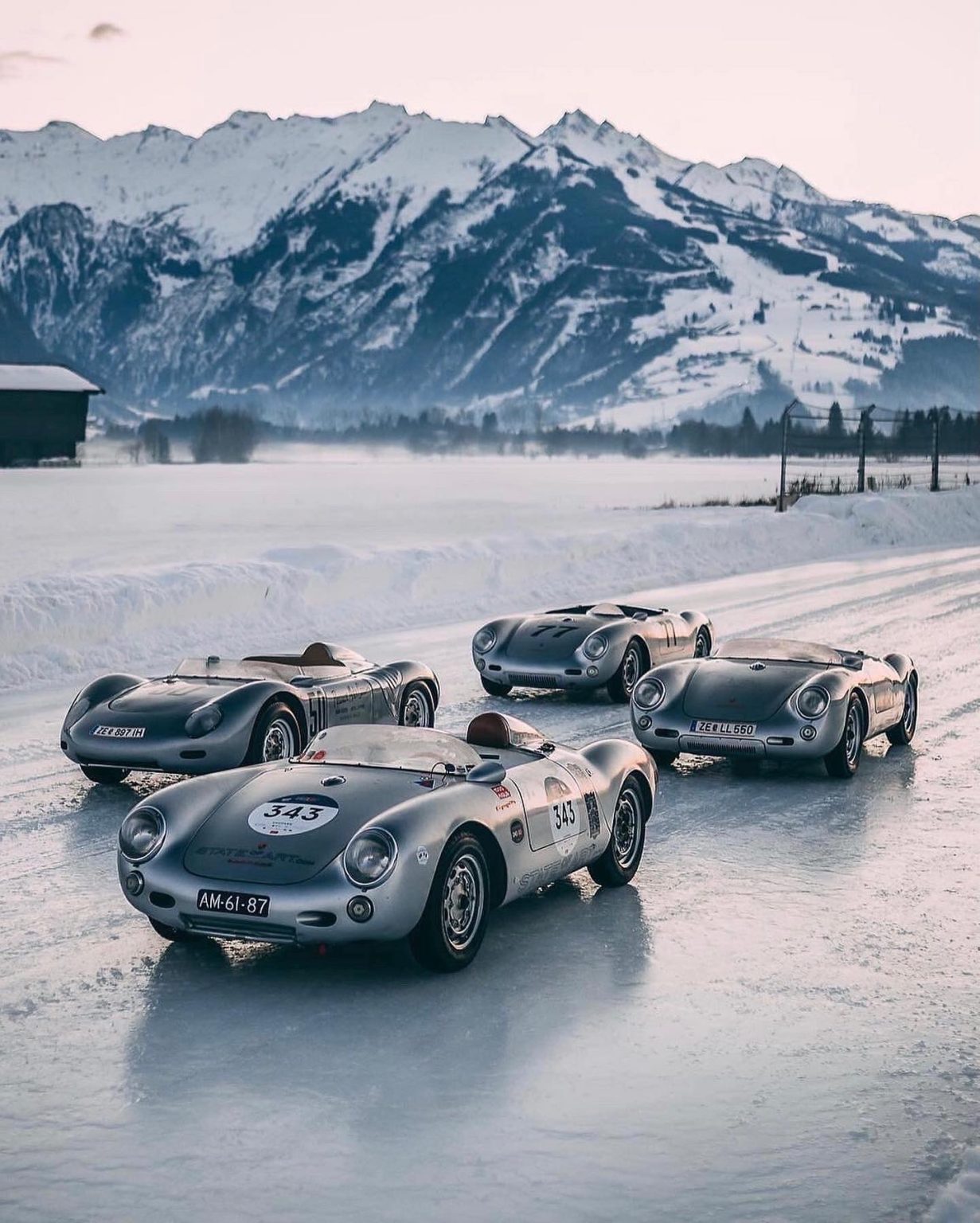 Porsche Attends "GP Ice Race" Automotive Festival