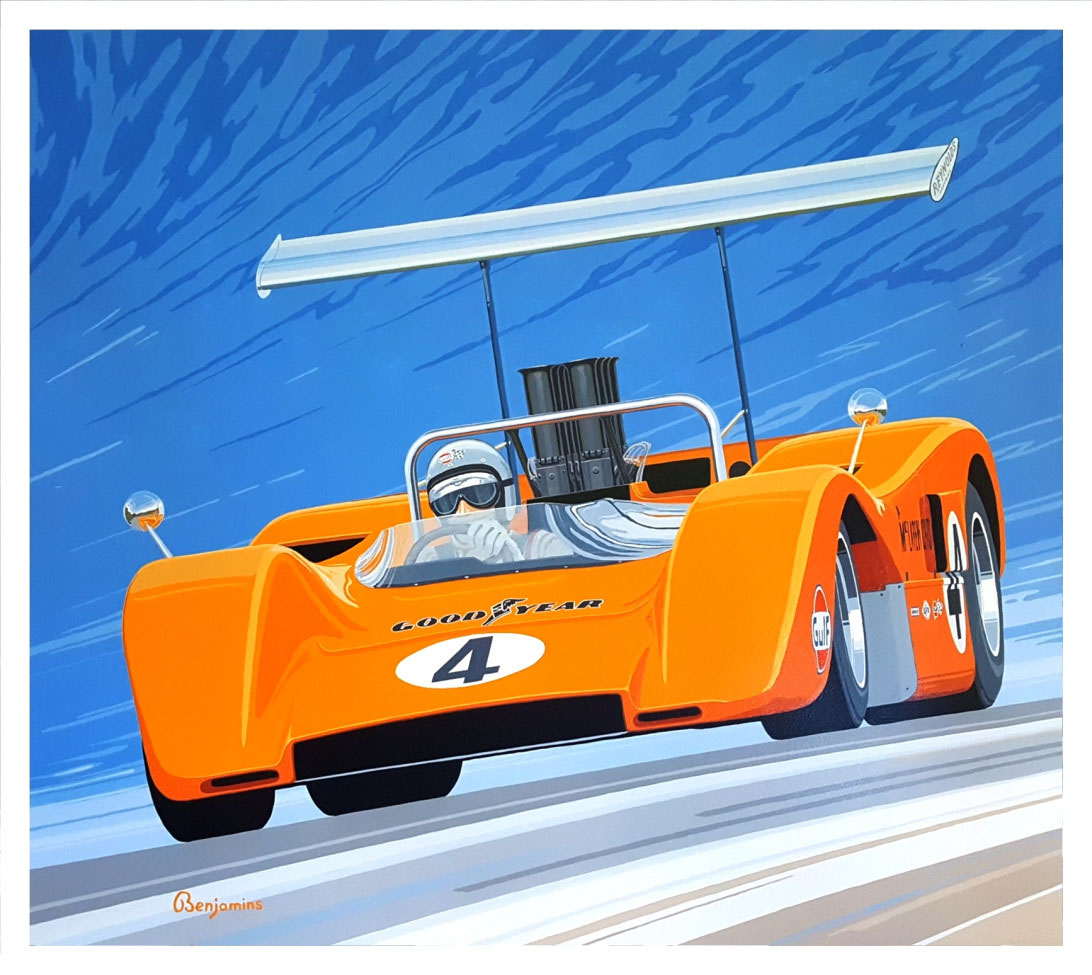 Automotive Art - Arthur Benjamins' Orange Thunder
