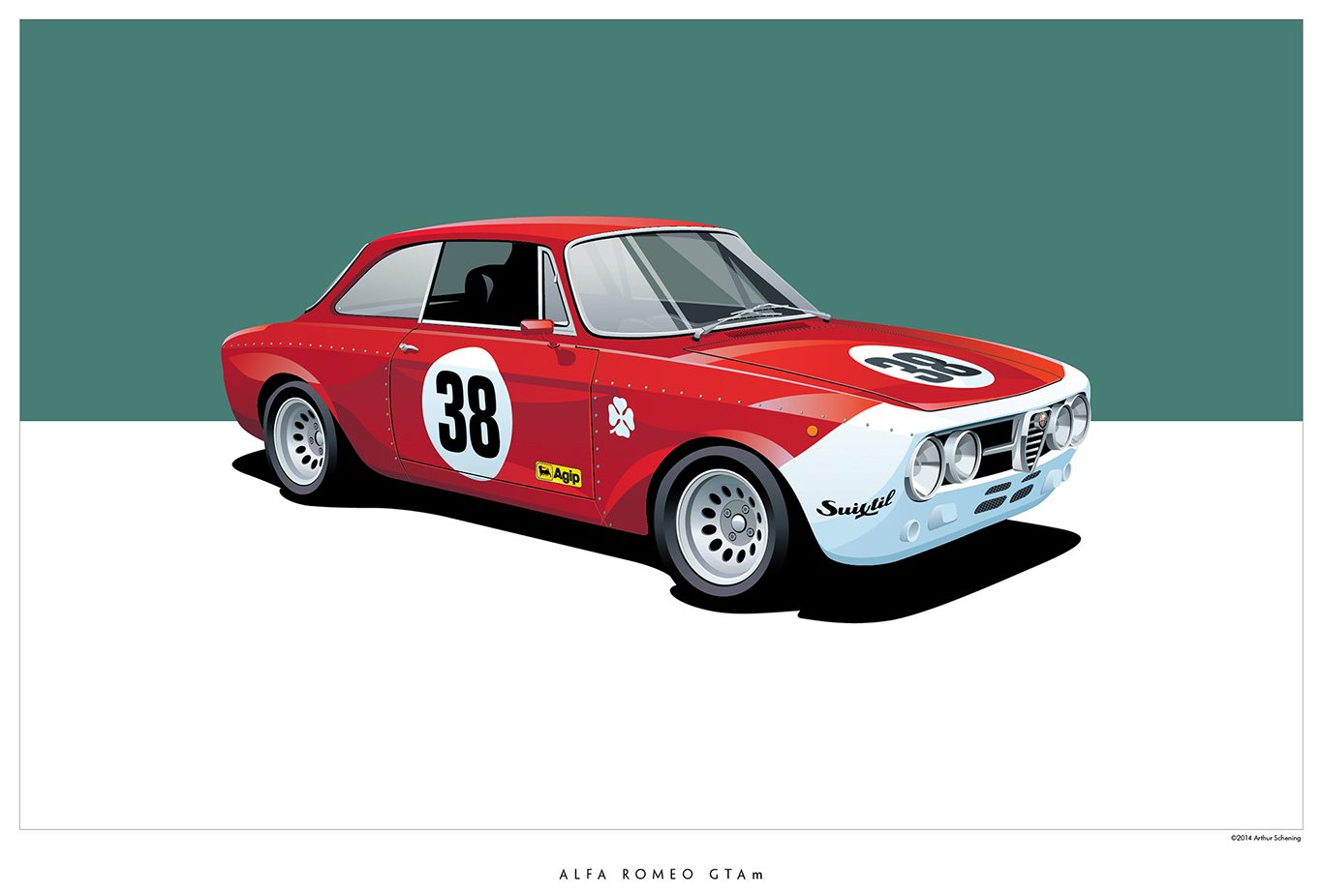 Automotive Art - Arthur Schening's 1970 Alfa Romeo GTAm