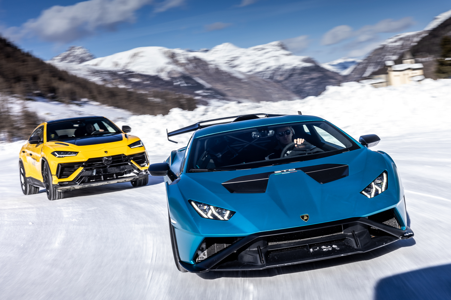 Lamborghinis Take to the Snow in Livigno