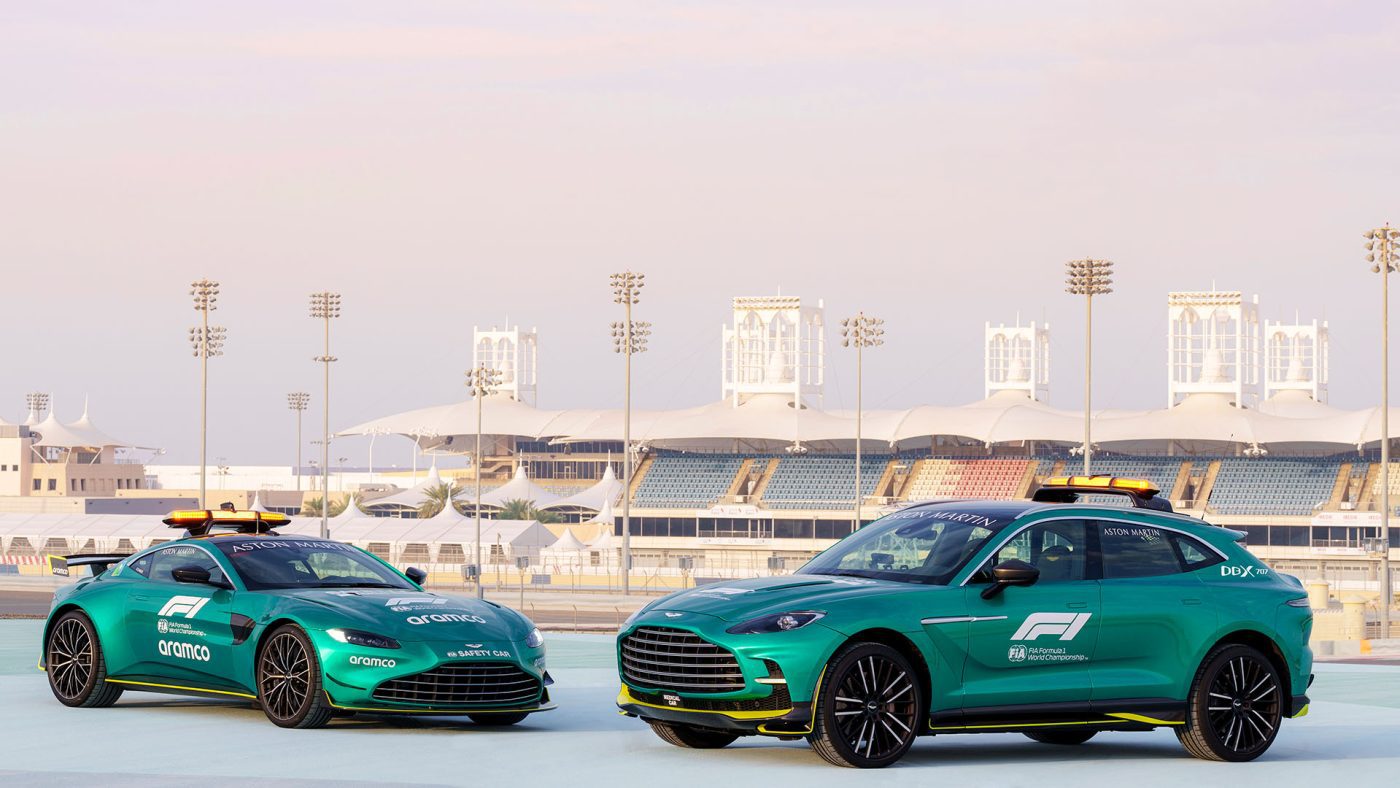 The Aston Martin DBX 707 as the FIA Medical Car of F1