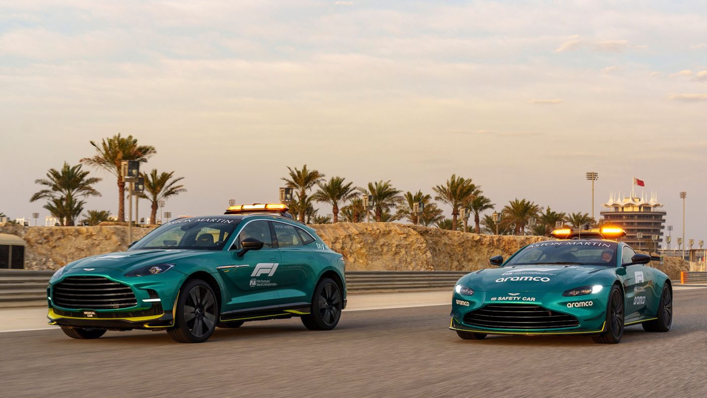 The Aston Martin DBX 707 as the FIA Medical Car of F1