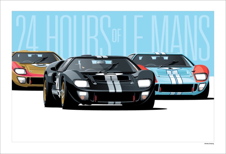 Automotive Art - Arthur Schening's 1966 24 Hours of Le Mans