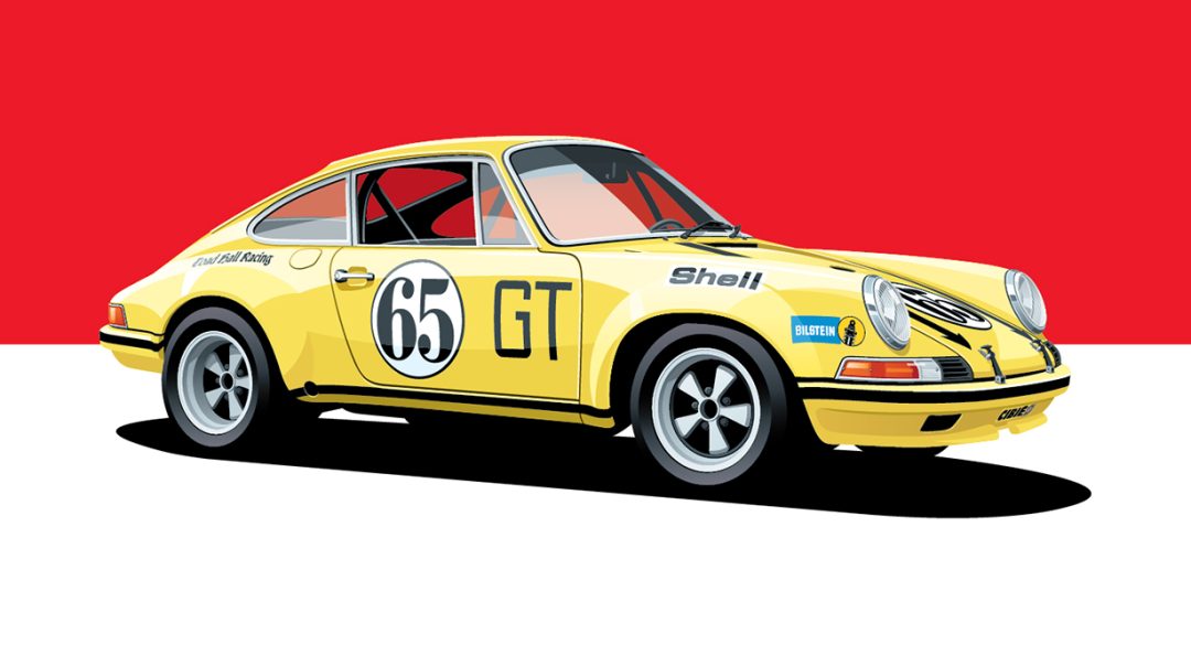Automotive Art - Arthur Schening's "1972 Porsche 911 S/T"