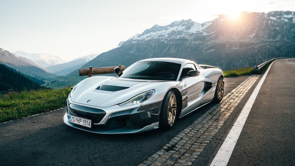 Rimac Nevera Goes For A Scenic Drive On The Swiss Alps