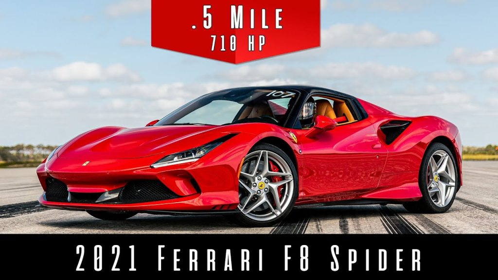 Watch How Fast A Ferrari F8 Spider Can Go In This Half-Mile Speed Test