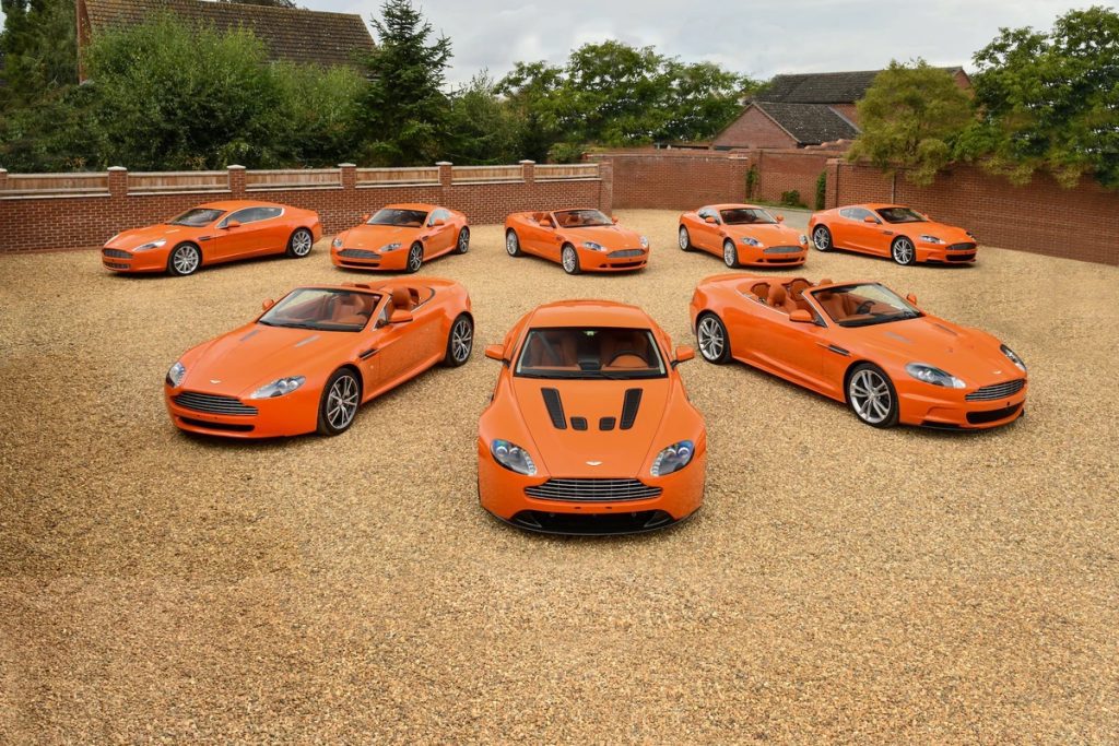 Aston Martin special orange collection up for sale