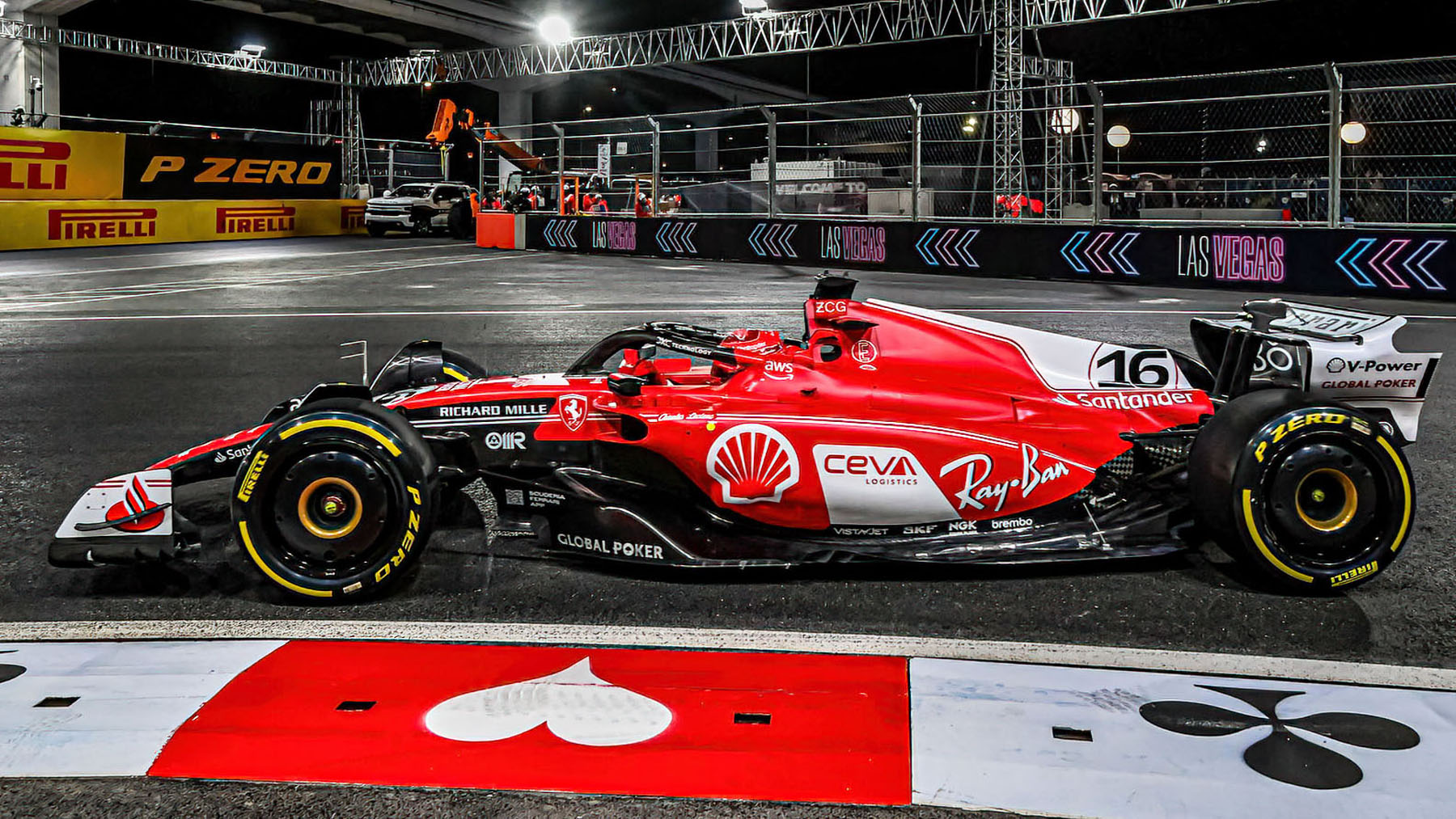 Ferrari podiums at Las Vegas F1 spectacle