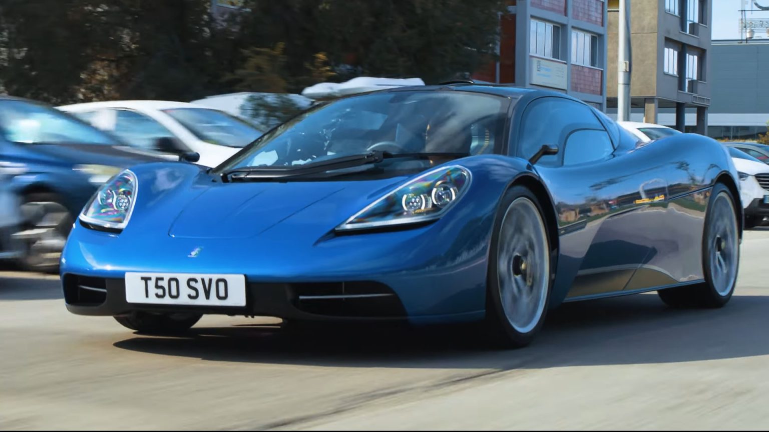 The GMA T.50 on the road, is this a successor to the McLaren F1?