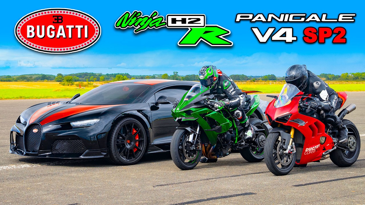 VIDEO: Bugatti Chiron Destroys Two Superbikes