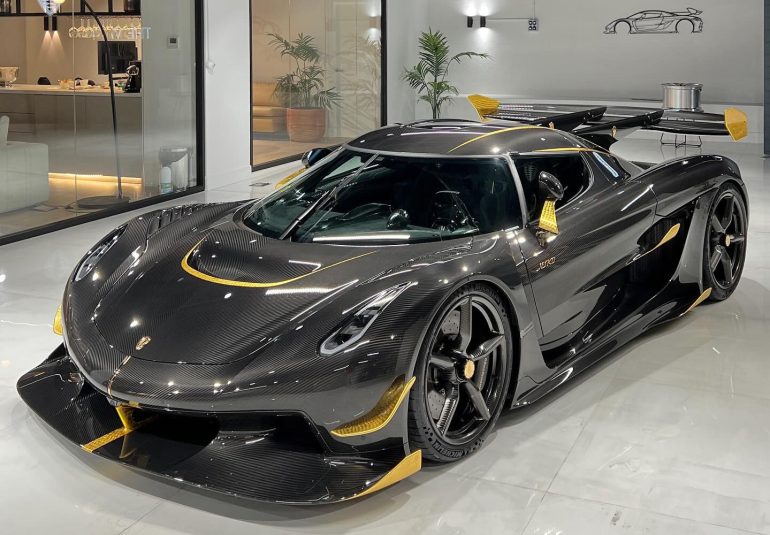 The Koenigsegg Jesko Odin comes with real gold details