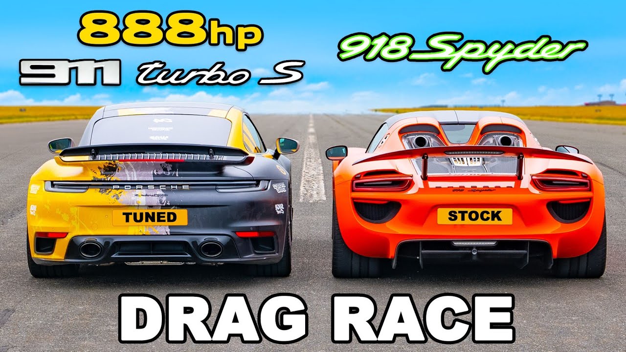 VIDEO: Can A Modified Porsche 911 Turbo S Beat A 918 Spyder In A Drag Race?