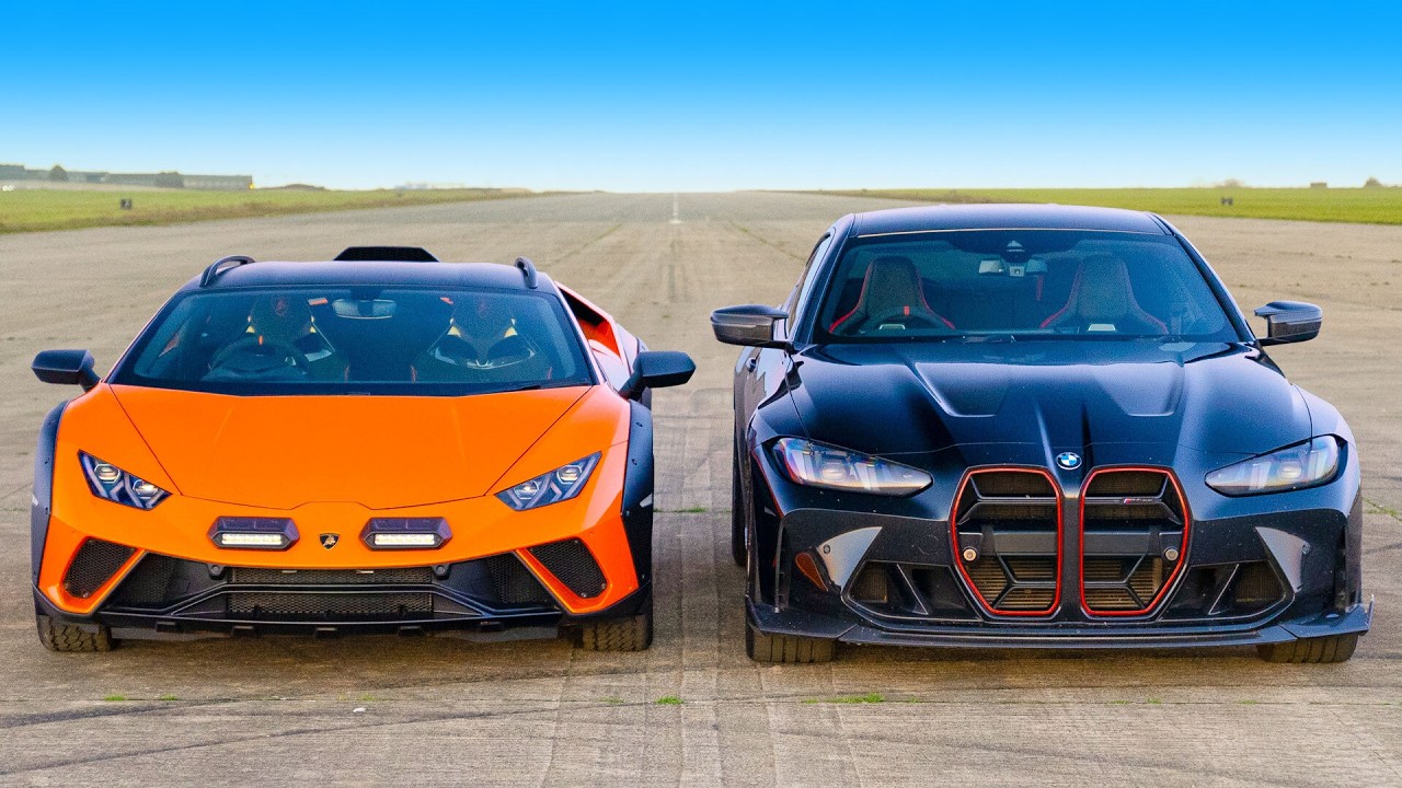 VIDEO: BMW M4 CS Drag Races a Lamborghini Huracan Sterrato