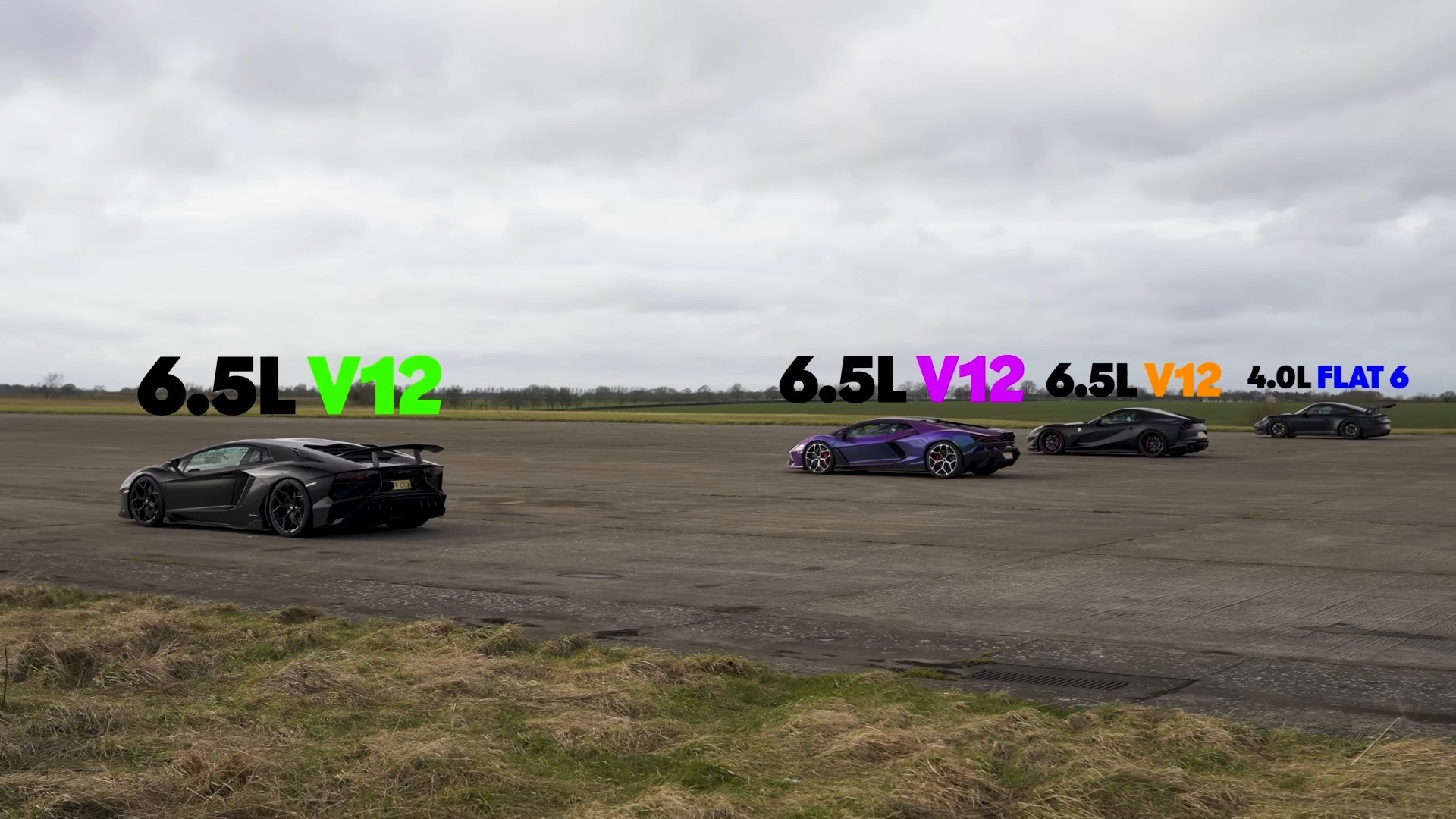 VIDEO: Straight-Piped Supercars Drag Race