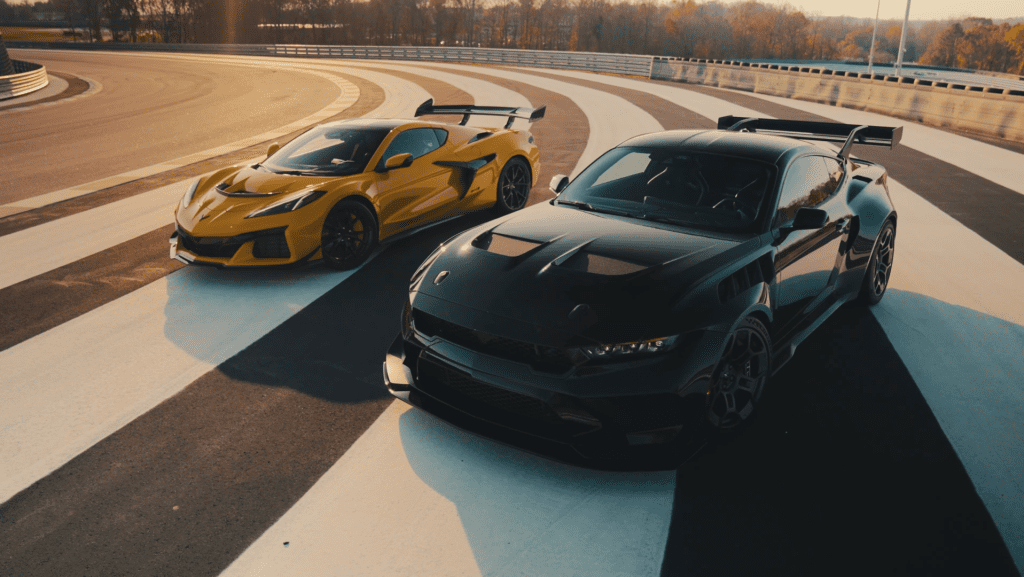 Top Gear Tests the Mustang GTD and Corvette ZR1